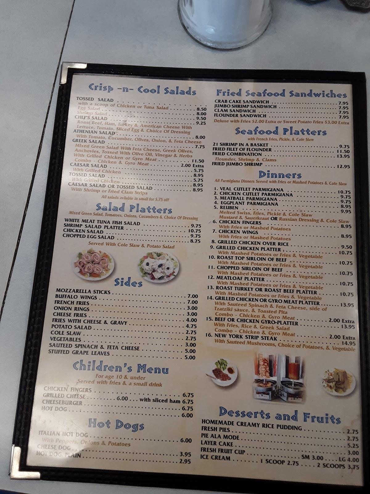 Menu at Acropolis Cafe Restaurant, Belmar