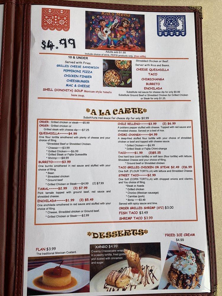 Menu at El CHARRO TEXANO TACOS AND TAPS restaurant, Richmond