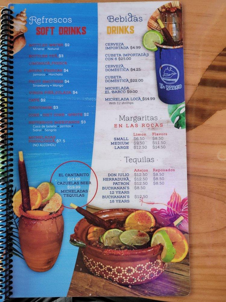 Menu at Mariscos EL BARCO (Estilo Nayarita) Sea Food, Richmond, Rigsby Rd