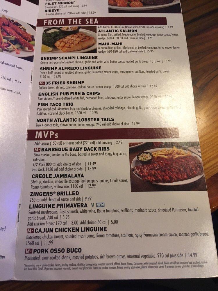 Menu at Miller's Ale House pub & bar, Fort Myers, Gulf Center Dr