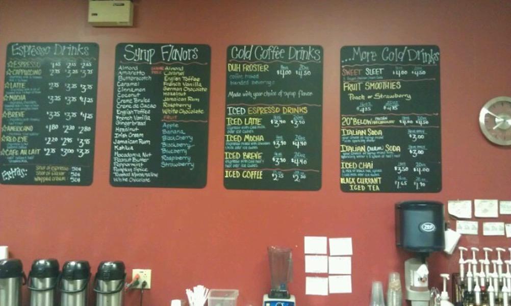 Menu at Red Rambler Coffees cafe, Wauseon