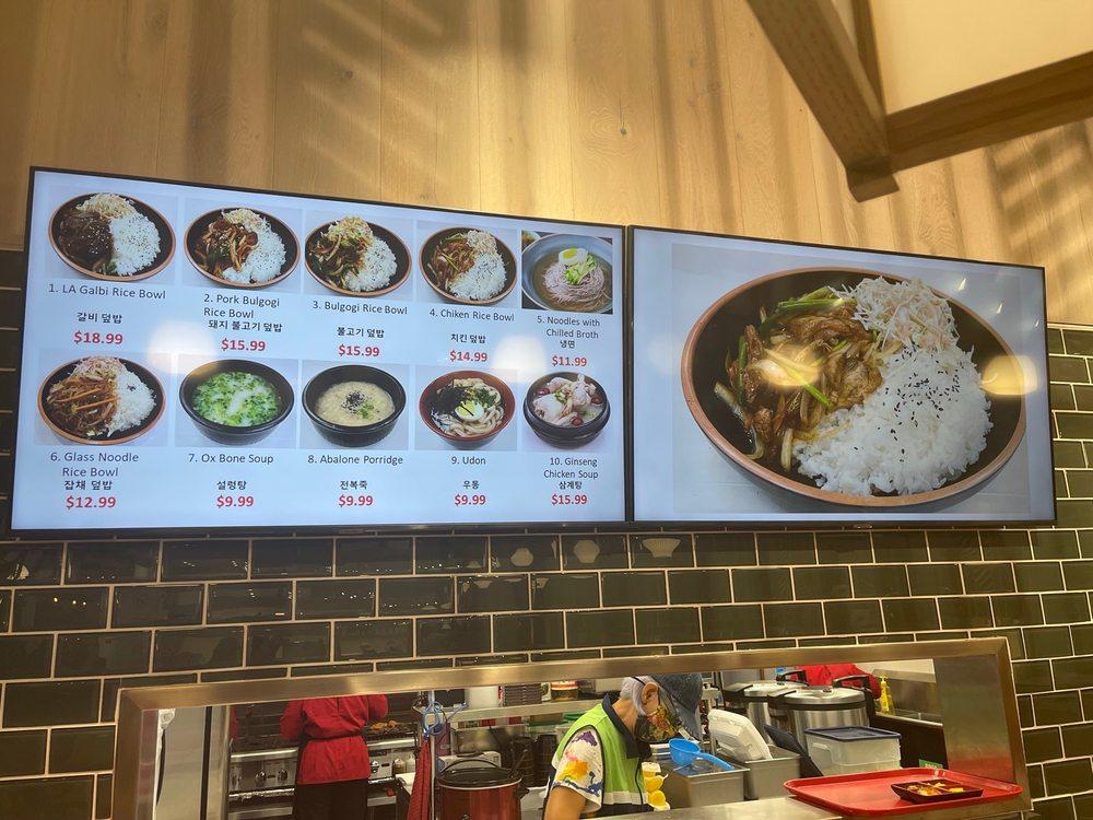 Menu at K-Town, Pearl City