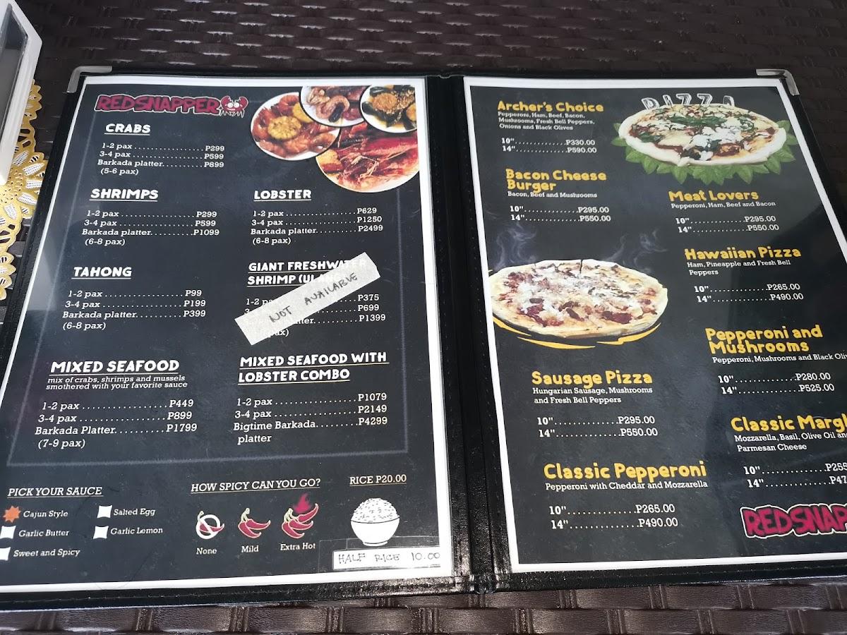 Carta del restaurante RedSnapper Seafood Hub (formerly BellyFul Seafood ...