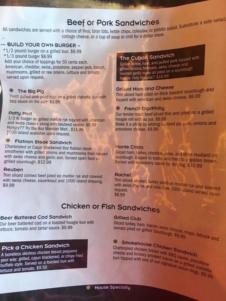 Menu at Tilly's Oronoco LLC pub & bar, Oronoco, Lake Shady Ave S