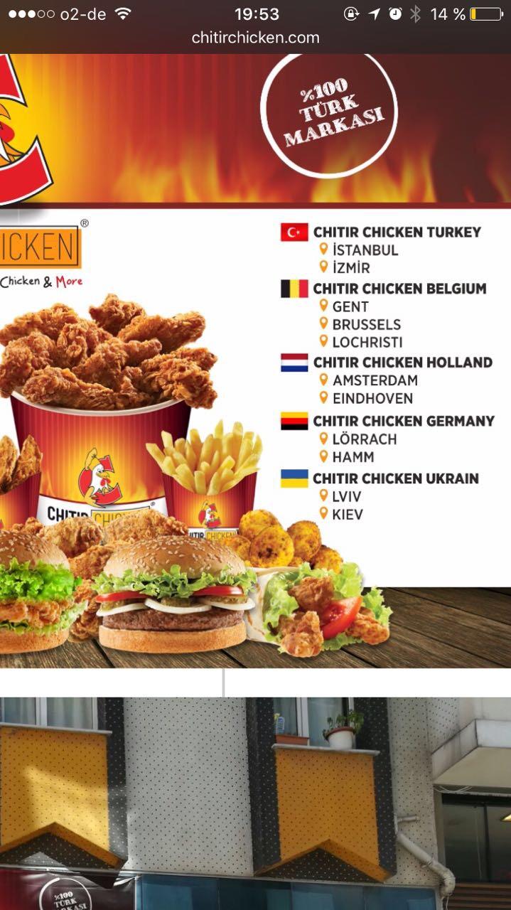 Menu at Chitir Chicken restaurant, Lörrach