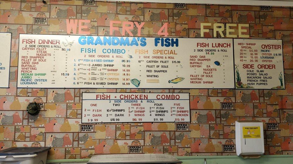 Menu at Grandma's Broasted Chicken restaurant, Bellflower