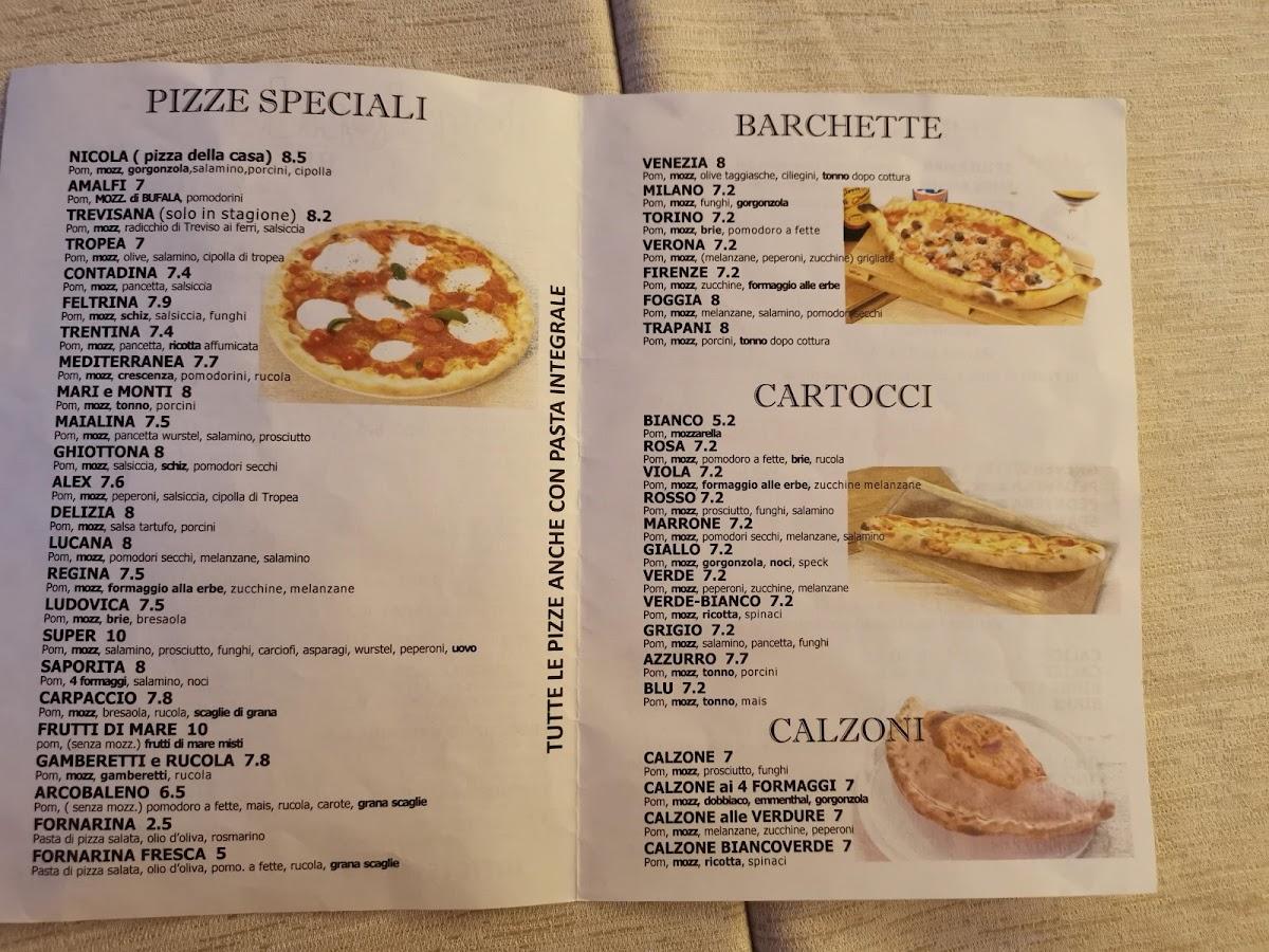 Carta de pizzería La Rotonda - Pizza e Cucina, Quero