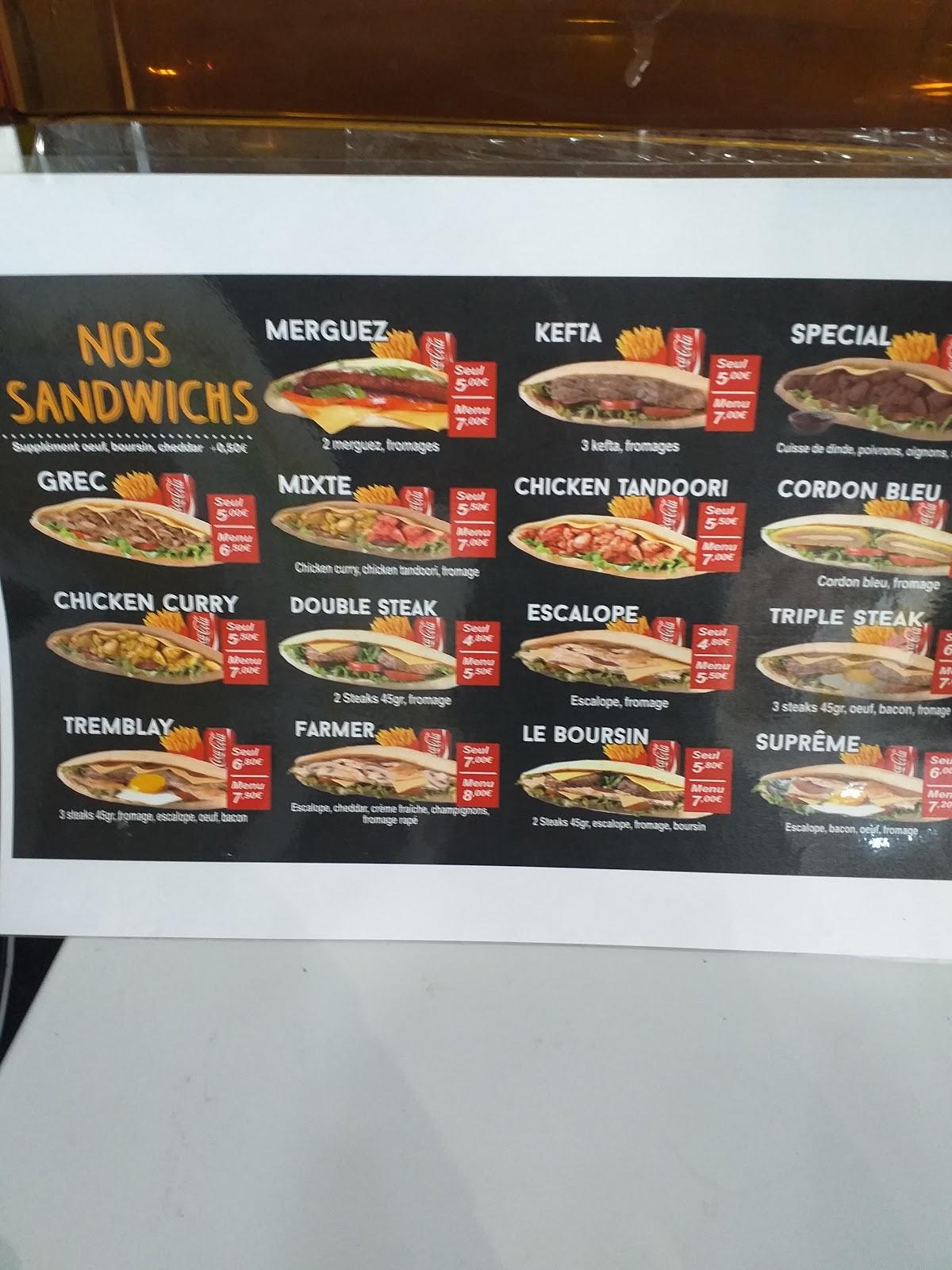 Menu at My Food restaurant, Aubervilliers