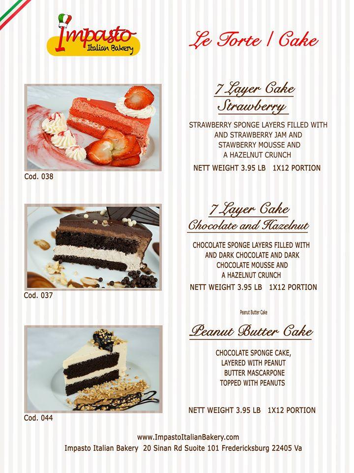 Menu at Impasto Italian Bakery, Fredericksburg