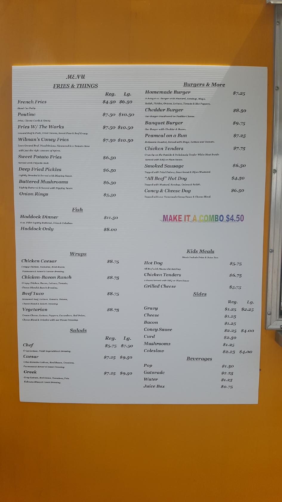 Menu at Out Of The Box Food Trailer fast food, Brighton