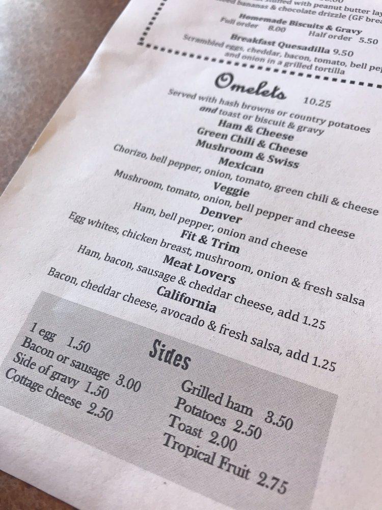 Menu at Pinon Café cafe, Payson
