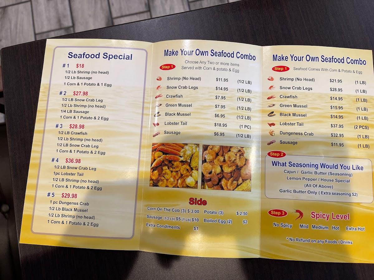 Menu at Columbus Crab House restaurant, Columbus