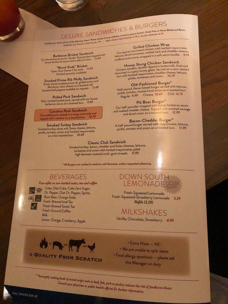 Menu at Goodwood Barbecue Company, Meridian