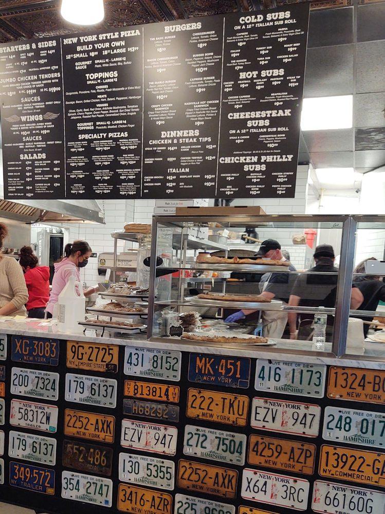 Menu at Mickey's N.Y. Pizza pizzeria, Derry