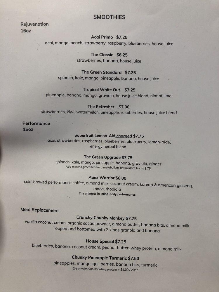 Menu at The Superfood Company pub & bar, Marietta