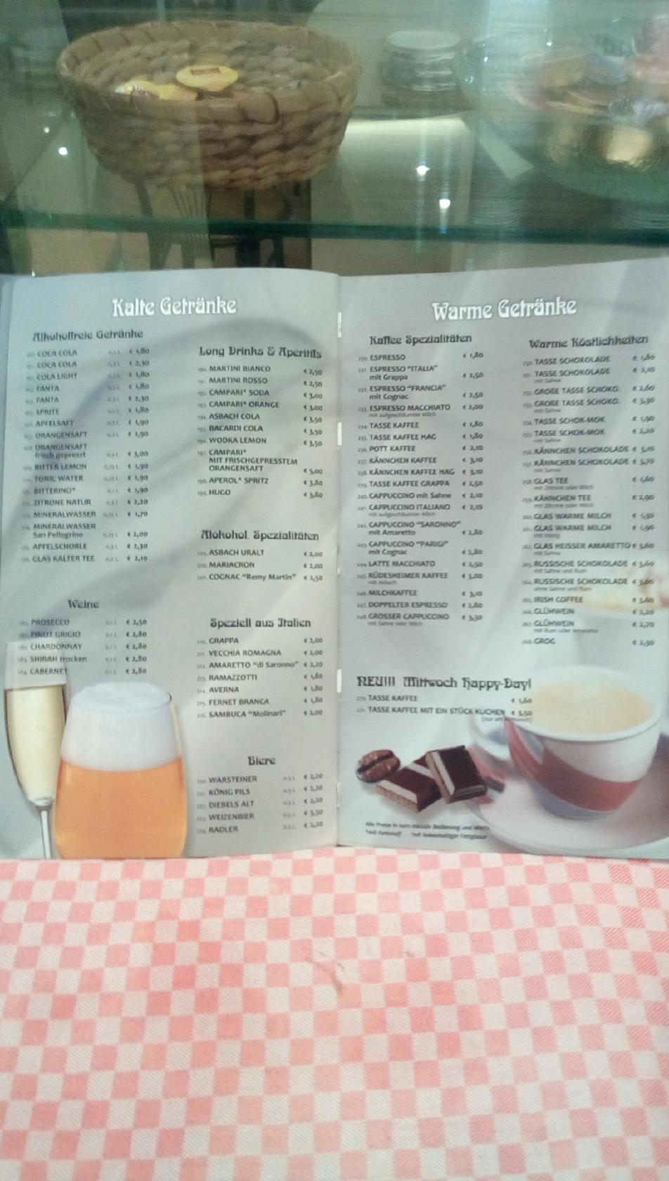 Speisekarte von Eis Cafe Fabris, Essen