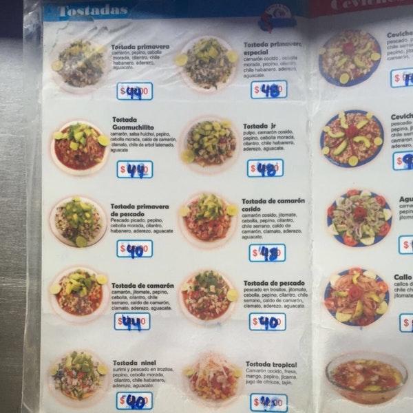 Carta del restaurante Sina Mariscos y Tacos, Guadalajara