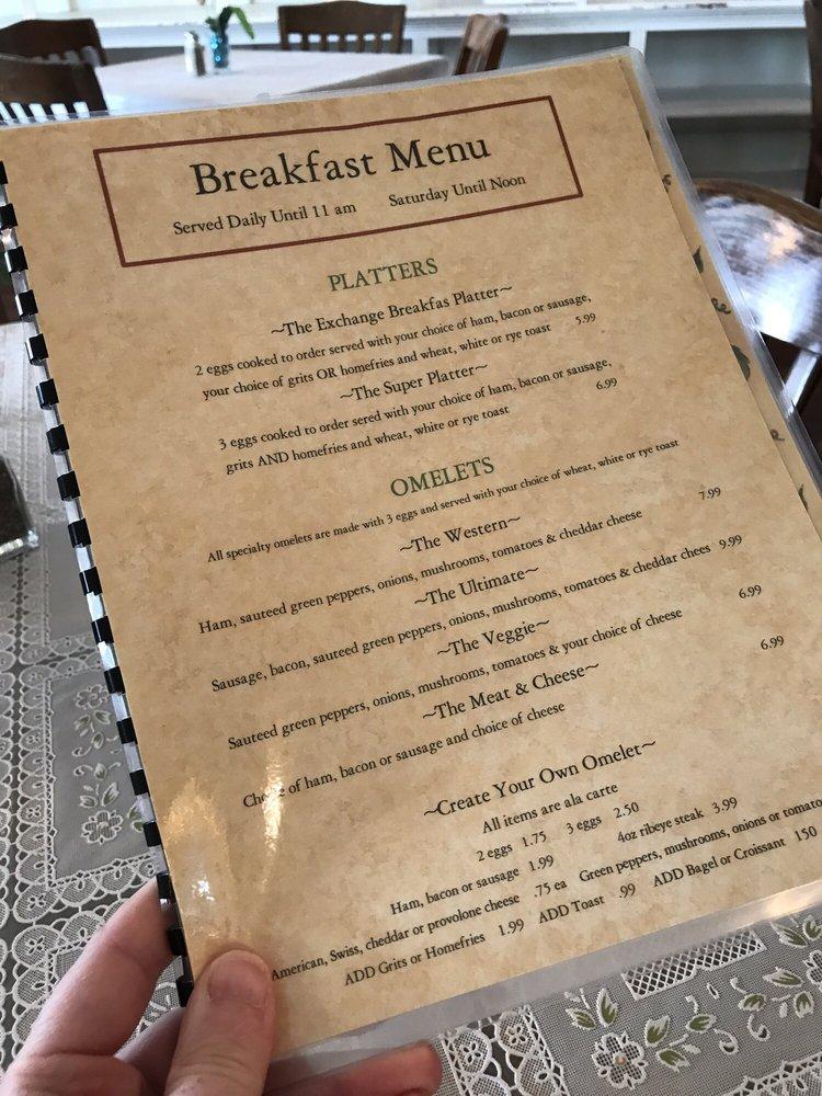 Menu at Nashville Exchange steakhouse, Nashville