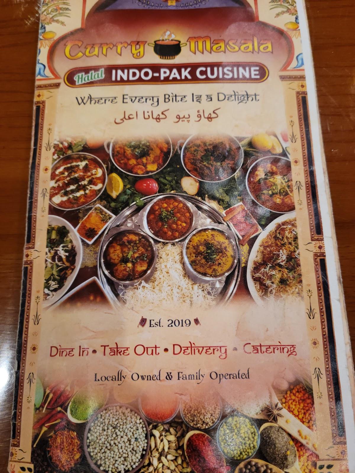 Menu at Curry Masala restaurant, Spring