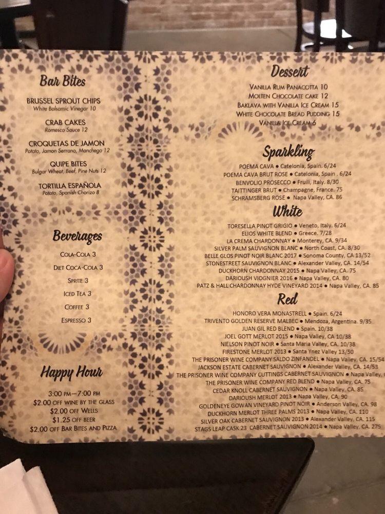 Menu at Acu Bistro Bar, San Antonio, I-10 UNIT 111