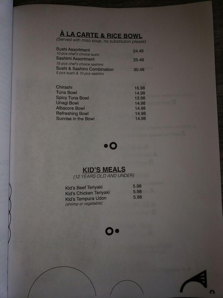 Menu at Chill Fish Sushi and More restaurant, Murrieta