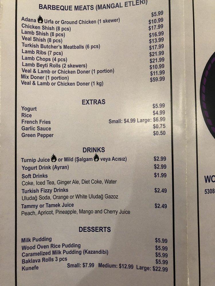 Menu at Kebab 49 - Turkish Restaurant, Toronto