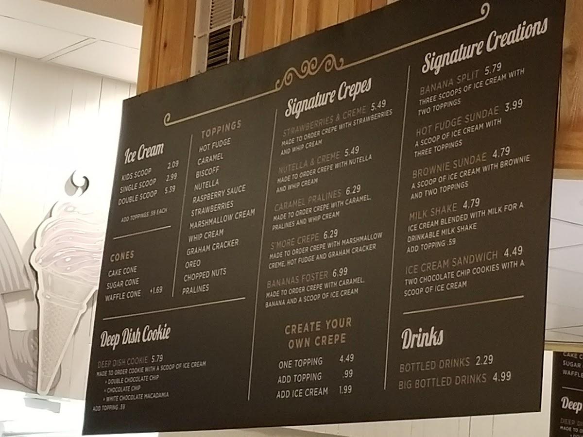 Menu at Palette Bakery & Ice Cream Parlor, Cedar City