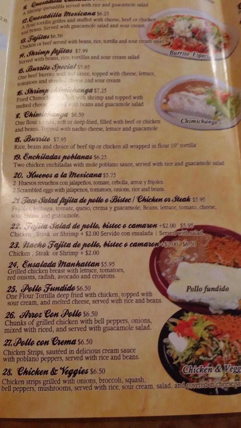 Menu at Sabor Latino Bar and Grill, Richburg