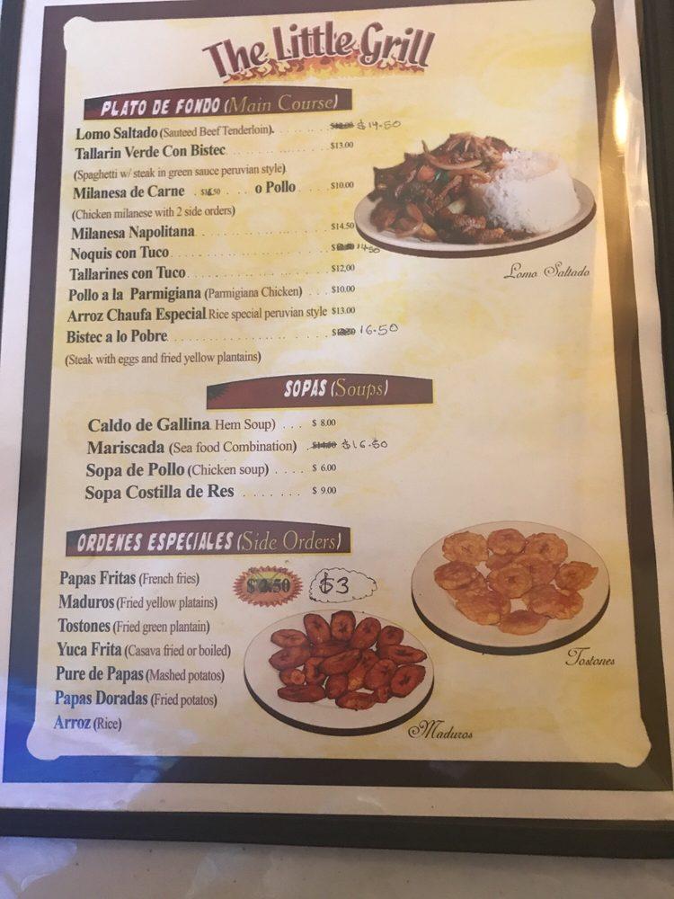 Menu at The Little Grill Restaurant, Elizabeth