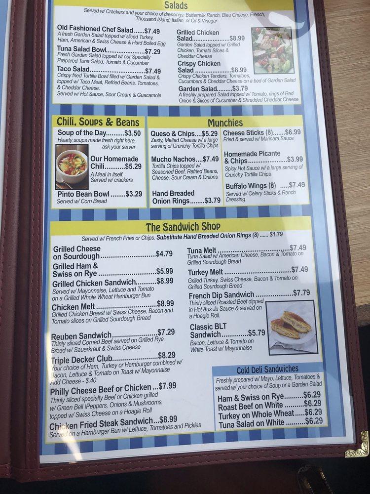 Menu at Benbrook Cafe, Fort Worth