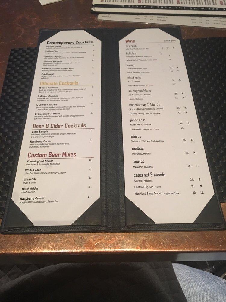 Menu at Republic Gastropub, Oklahoma City, N Classen Blvd