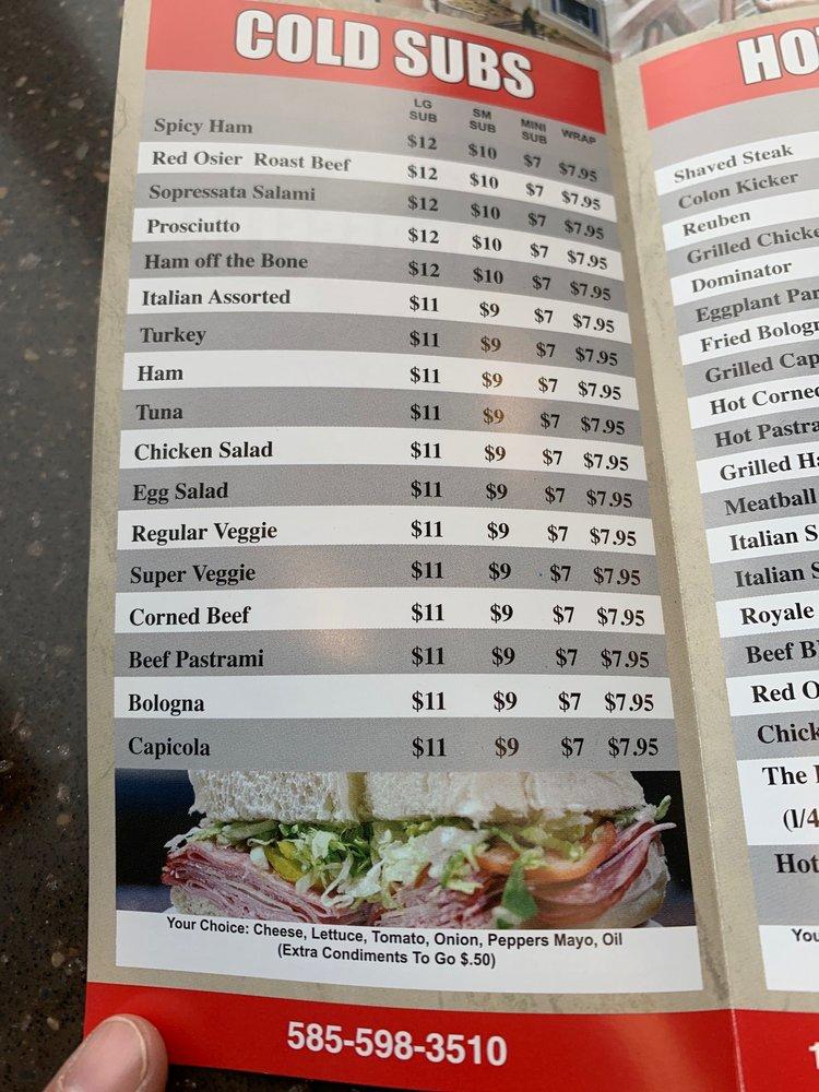 Menu at Calabresella restaurant, Fairport