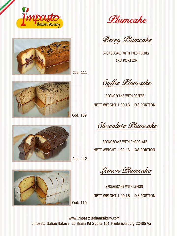 Menu at Impasto Italian Bakery, Fredericksburg