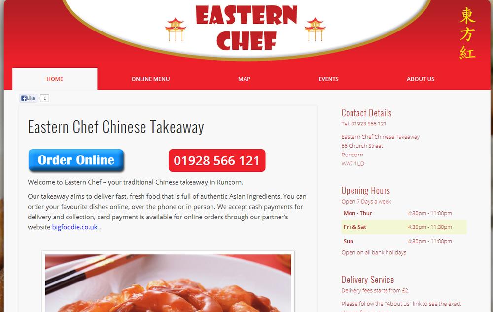 Menu at Eastern Chef fast food, Runcorn