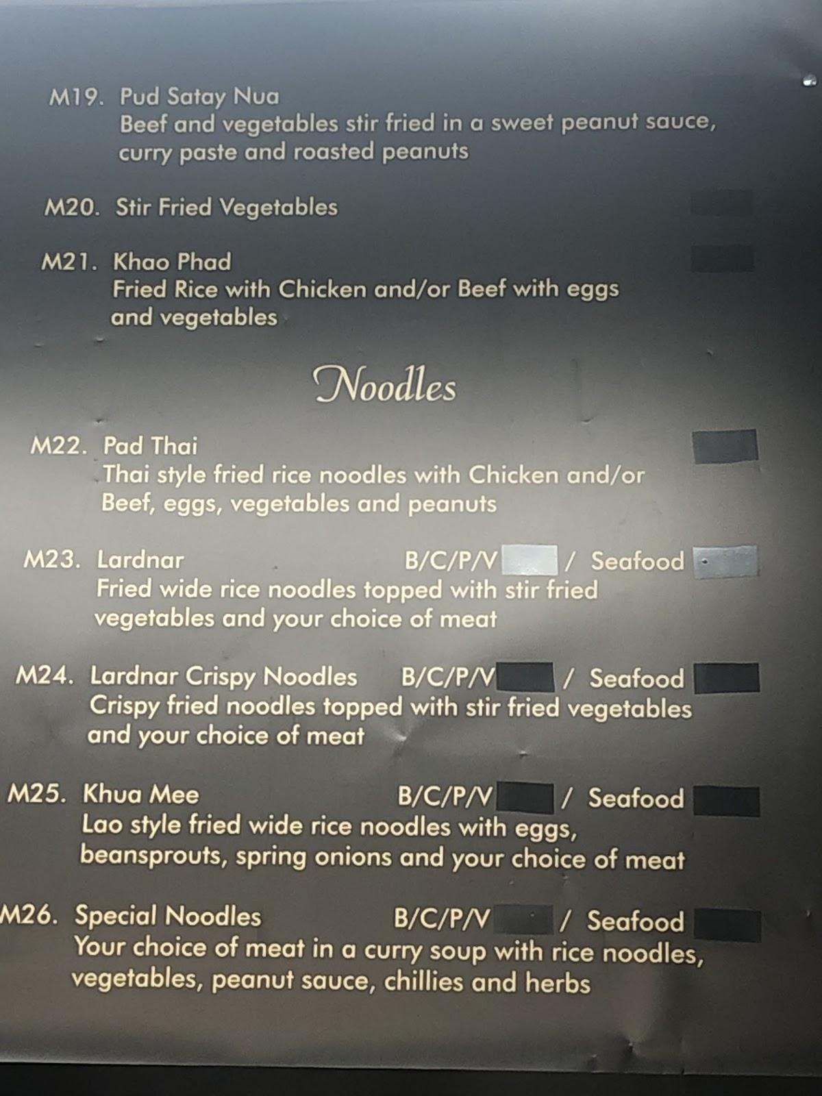 Menu at Marigold Takeaway restaurant, Wellington