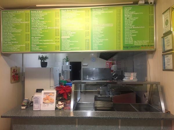 Menu at Kings Takeaways Whangarei restaurant, Whangarei