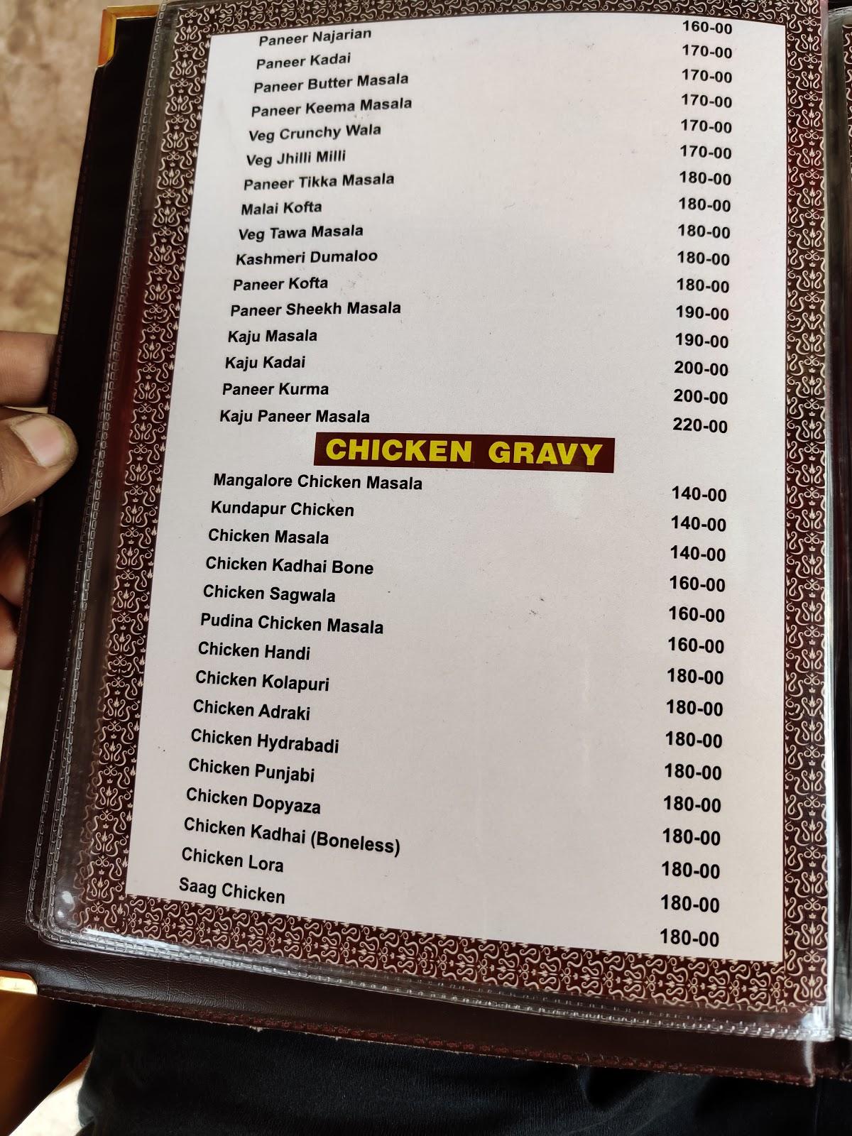 Menu at Kudla food land, Bengaluru, Bus Stop