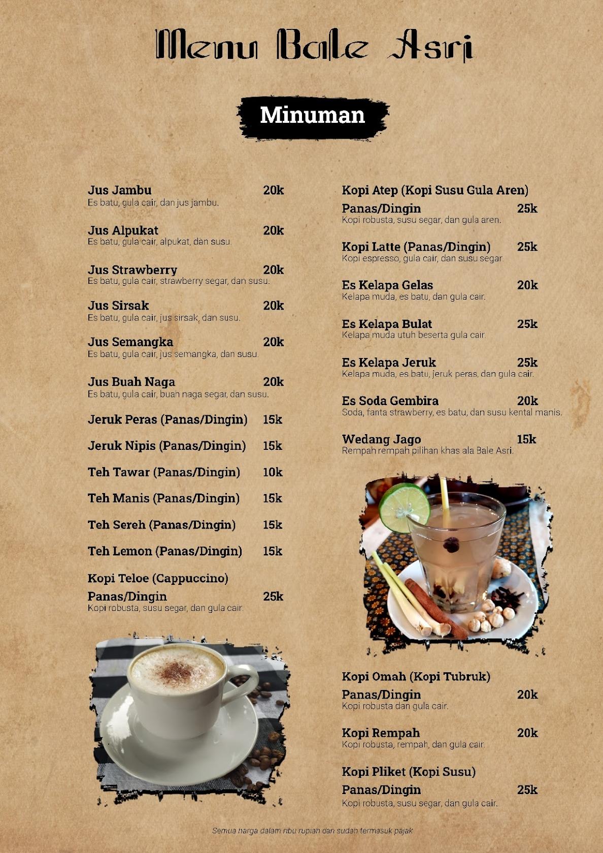 Menu at Pendopo 45 Hotel & Resto restaurant, Bogor