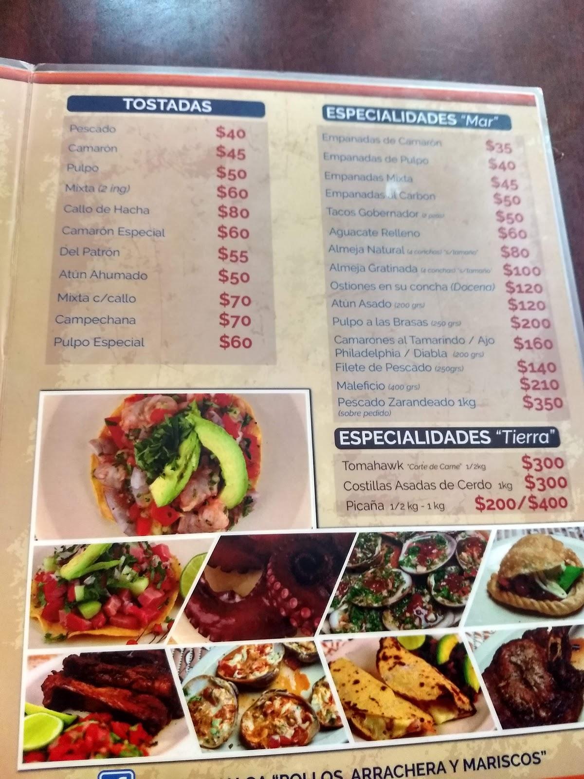 Carta del restaurante Puro Sinaloa, Ciudad del México, Erasmo ...