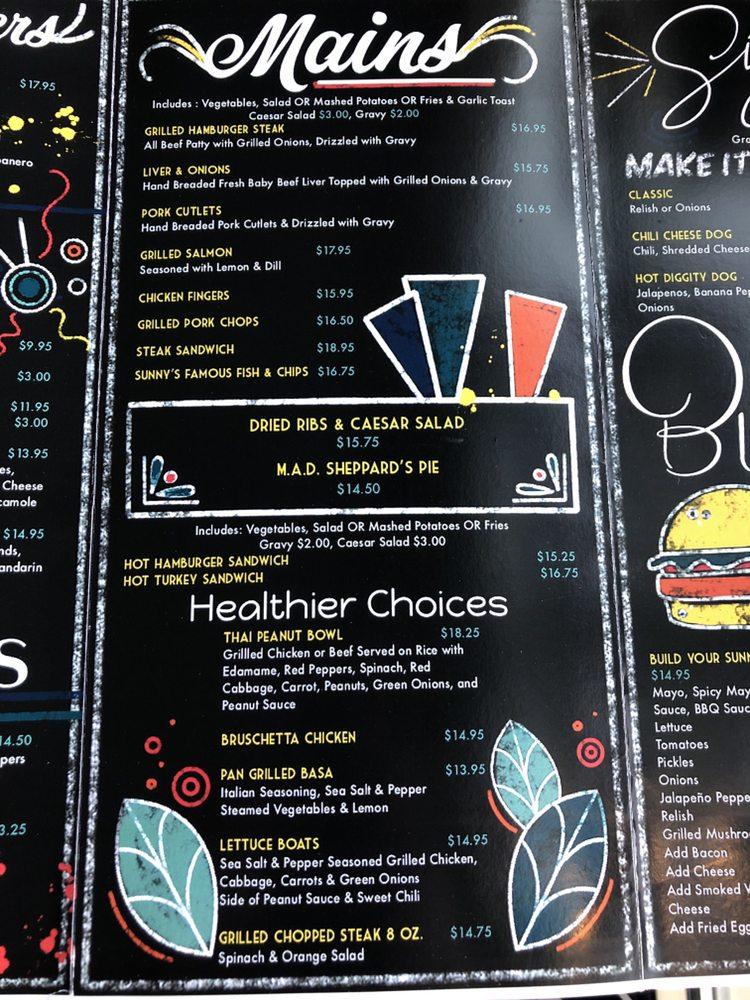 Menu at The Diner restaurant, Lloydminster