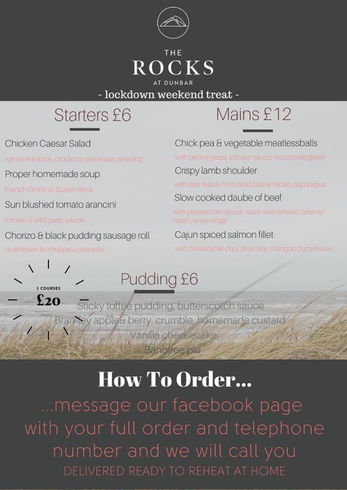 Menu at The Rocks pub & bar, Dunbar