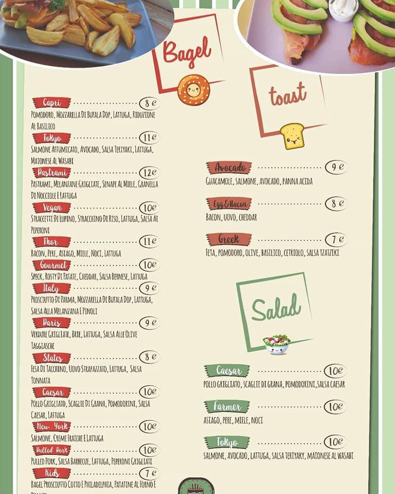 Menu da Bakery Lab, Lido di Ostia, Via Lucio Coilio