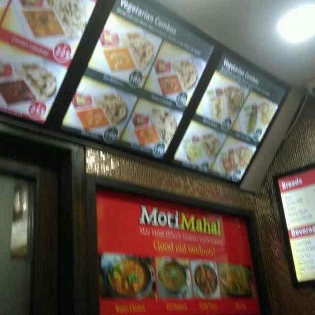 Menu at Moti Mahal Delux, Mumbai, Oberoi Mall