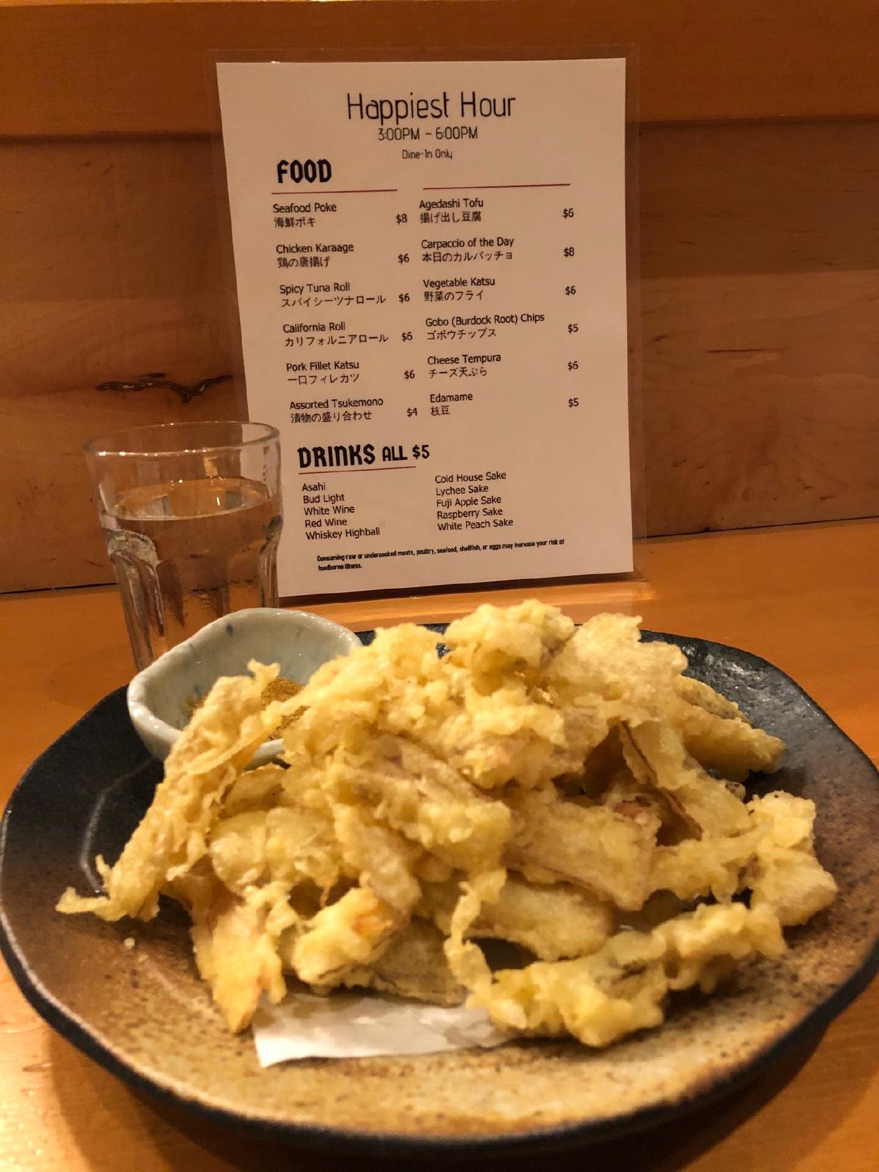 Menu at Rokkaku Hamakatsu restaurant, Honolulu