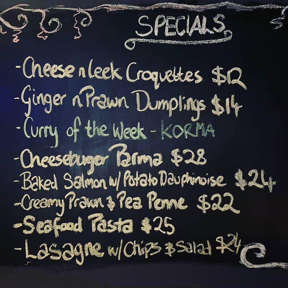 Menu at Two Hoots Wine Bar, Bunyip