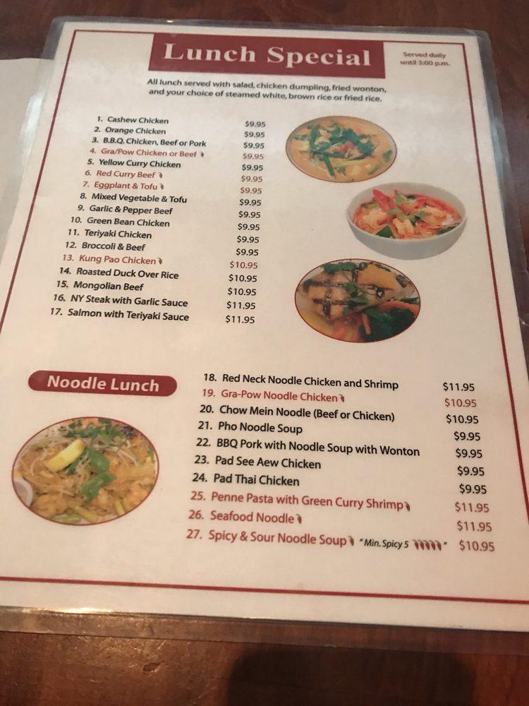 Menu at Gra Pow restaurant, Riverside