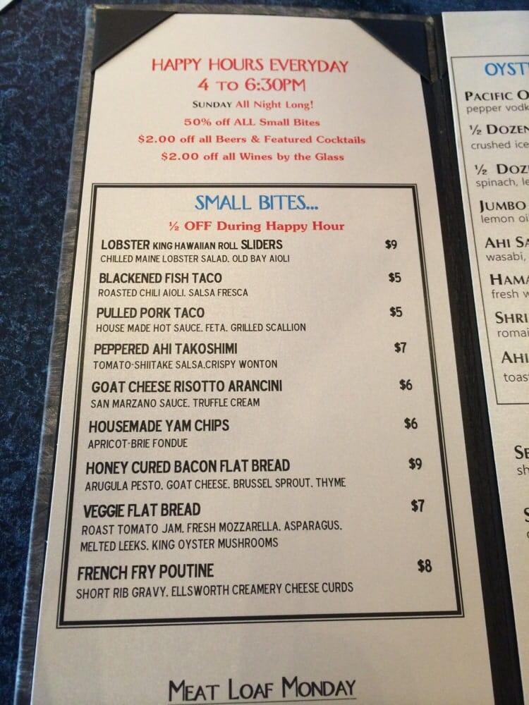 Menu at Pacifica Del Mar pub & bar, Del Mar