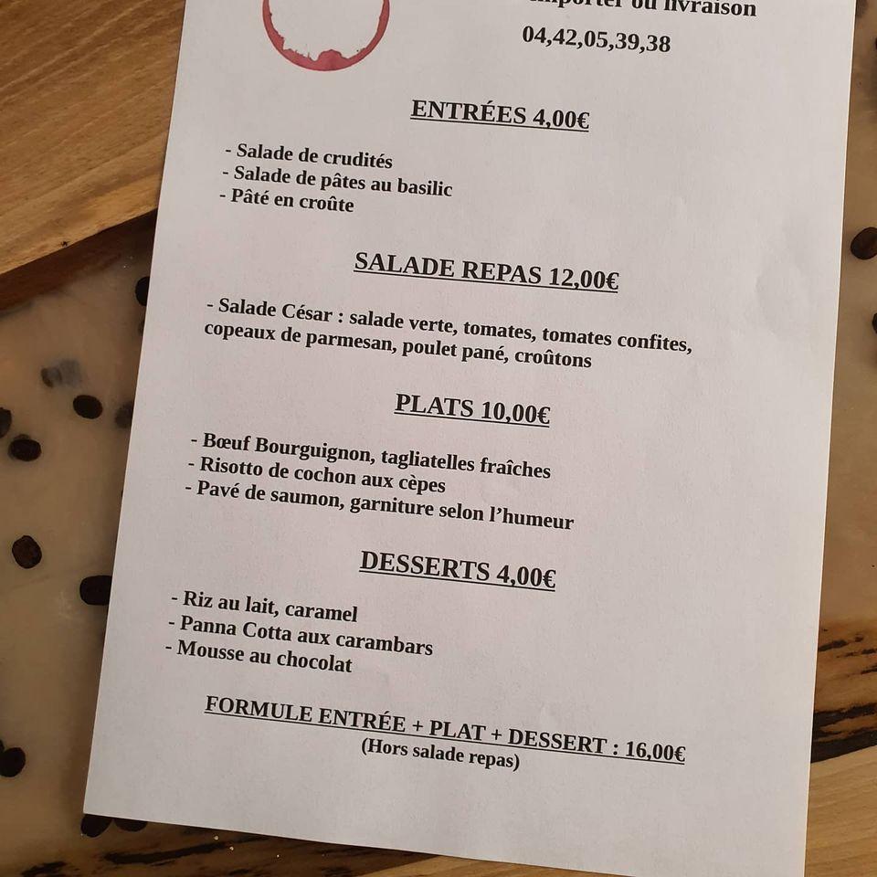 Carta de Restaurant Le Bec Fin, Fos-sur-Mer
