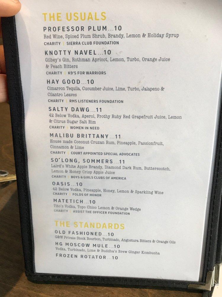 Menu at Standard Service - Heath pub & bar, Heath, Ridge Rd