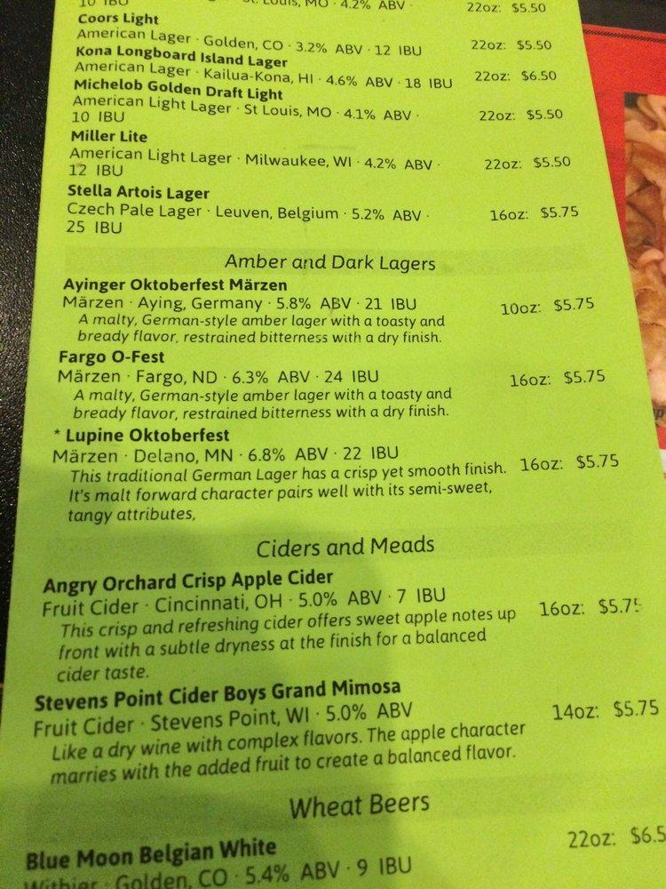 Menu at Boulder Tap House pub & bar, St. Cloud